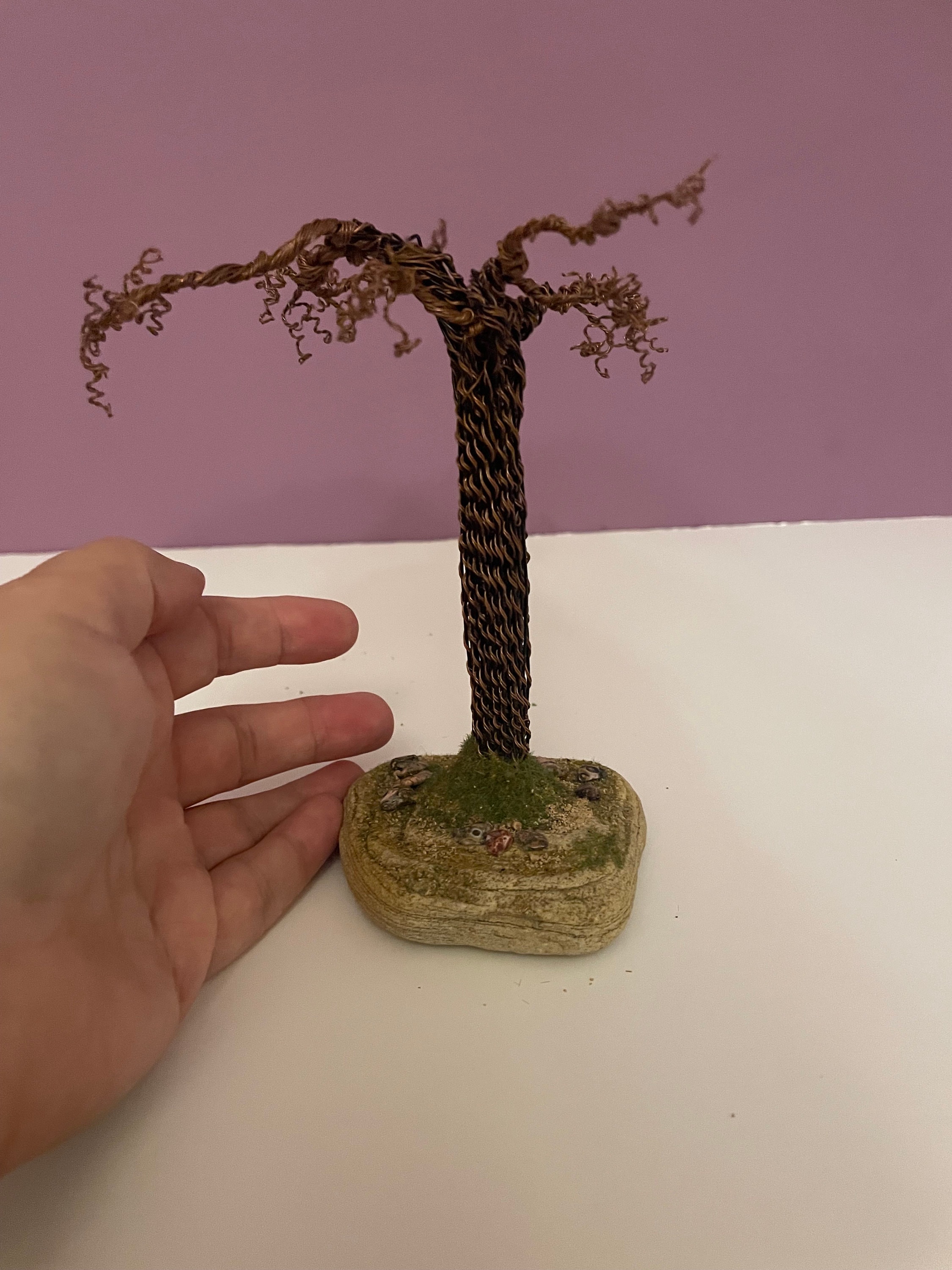 Madagascan Baobab Tree Sculpture on Stone Twisted Wire - Etsy