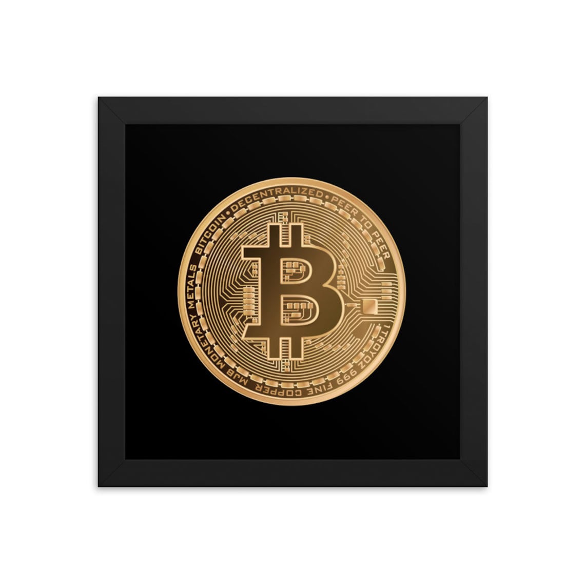 Bitcoin Poster Art, BTC Crypto-currency Framed Poster - Etsy UK