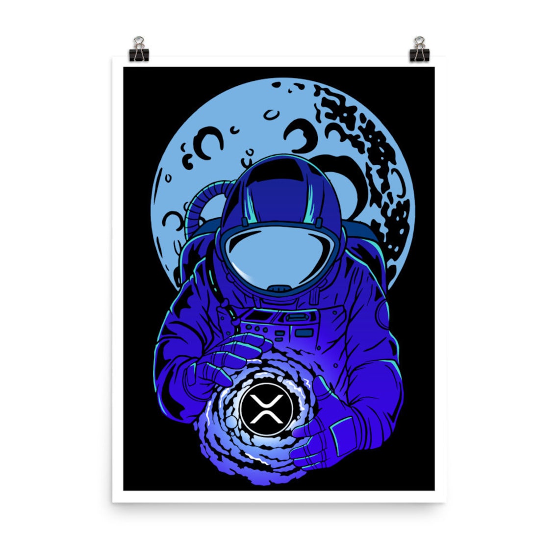 XRP Crypto Poster Artwork, Ripple XRP Crypto Wall Poster Gift ...