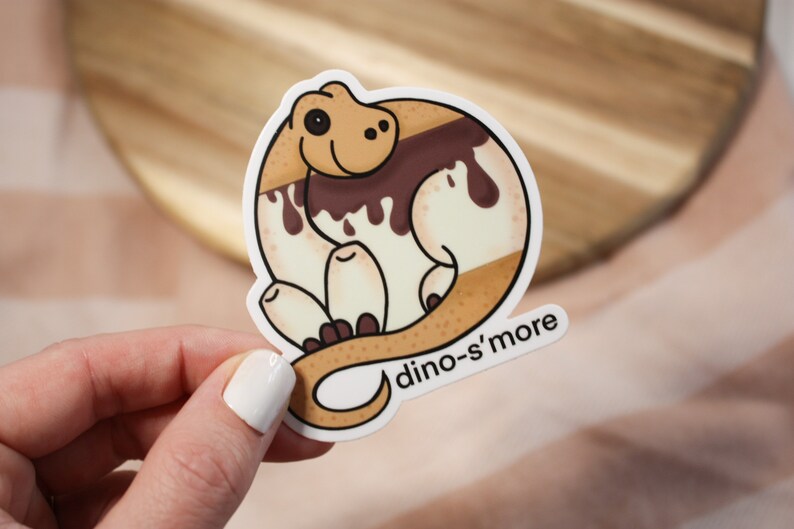 Dino Smore Sticker Dinosaur Sticker Permanent Dinosaur - Etsy