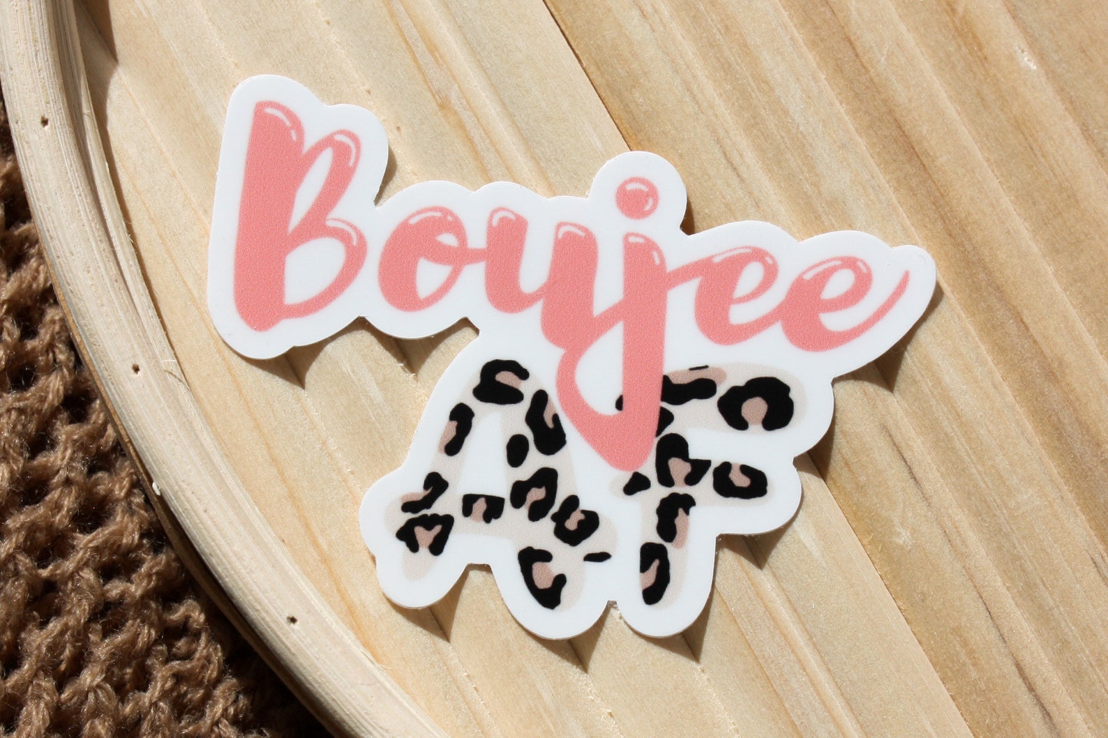 Boujee AF Permanent Vinyl Sticker 3 x 2.24 Inches | Etsy