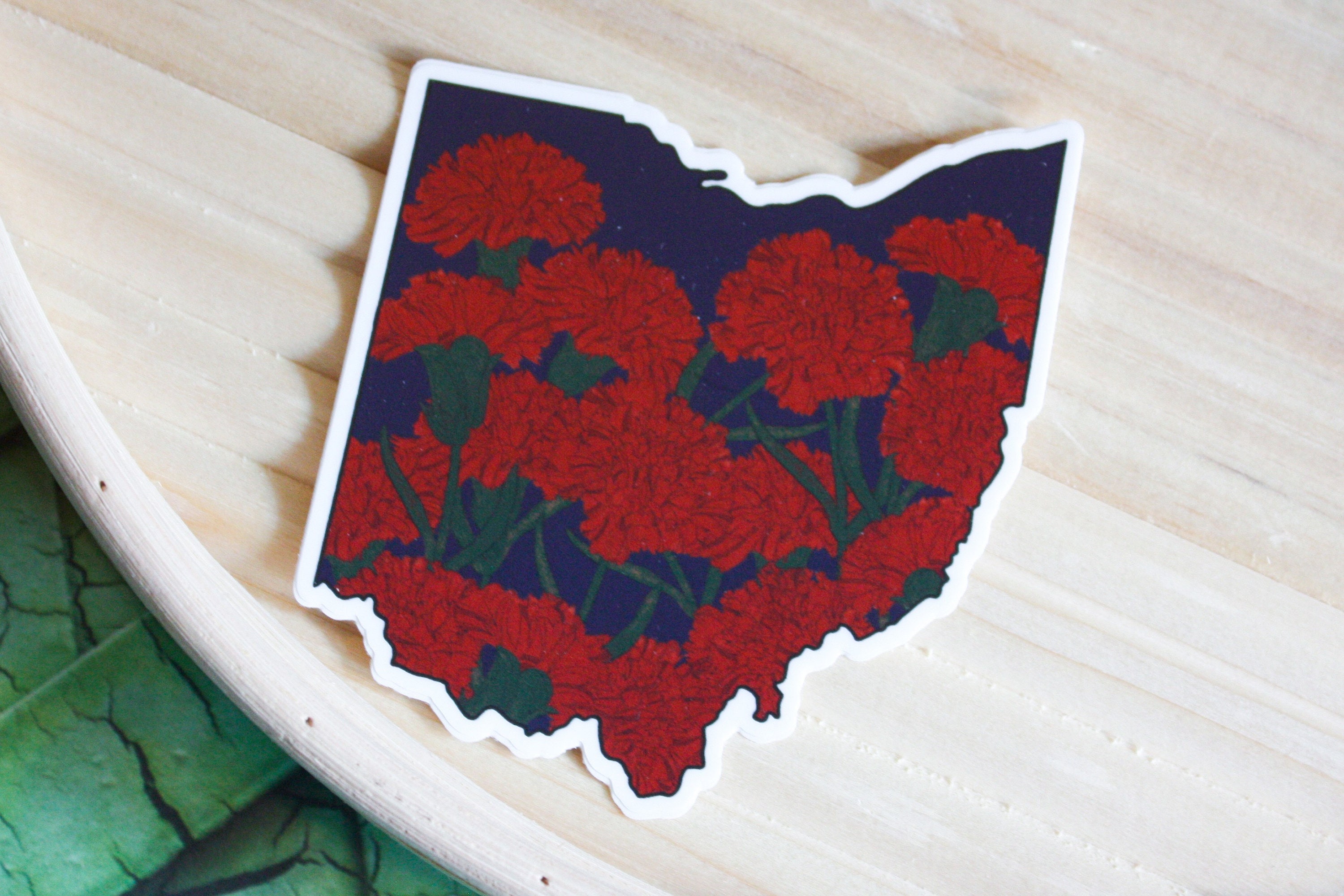 Ohio State Sticker Carnation State Flower Sticker 2.73 x 3 | Etsy