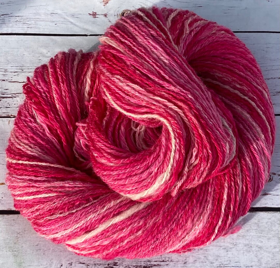 Hand Spun Yarn, 100% Superwash Wool, 233 Yards - 212 Metres, 3 5/8oz ...