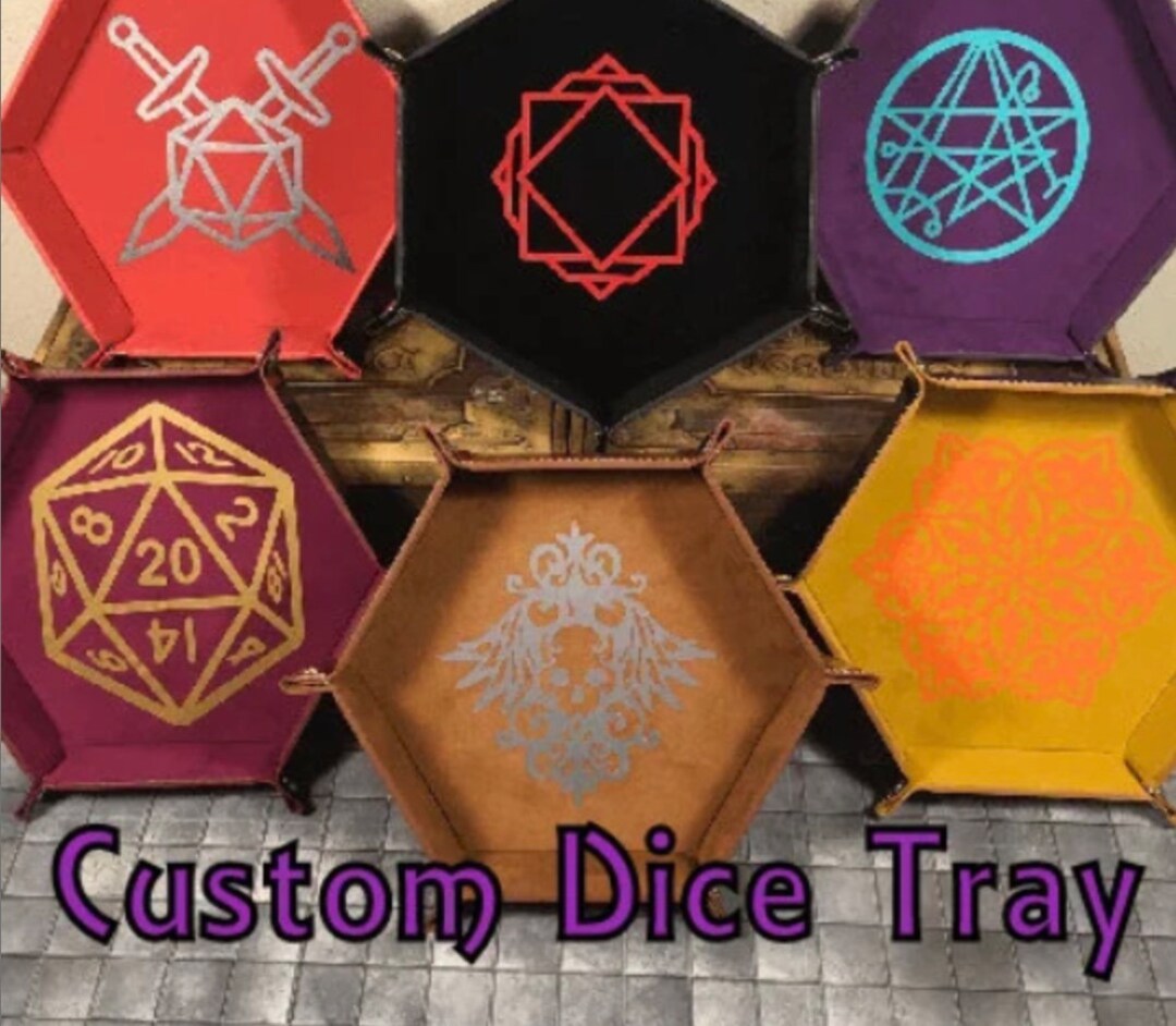 Dnd Dice Tray, Collapsible Dice Tray, Portable Dice Tray, Custom Dice ...