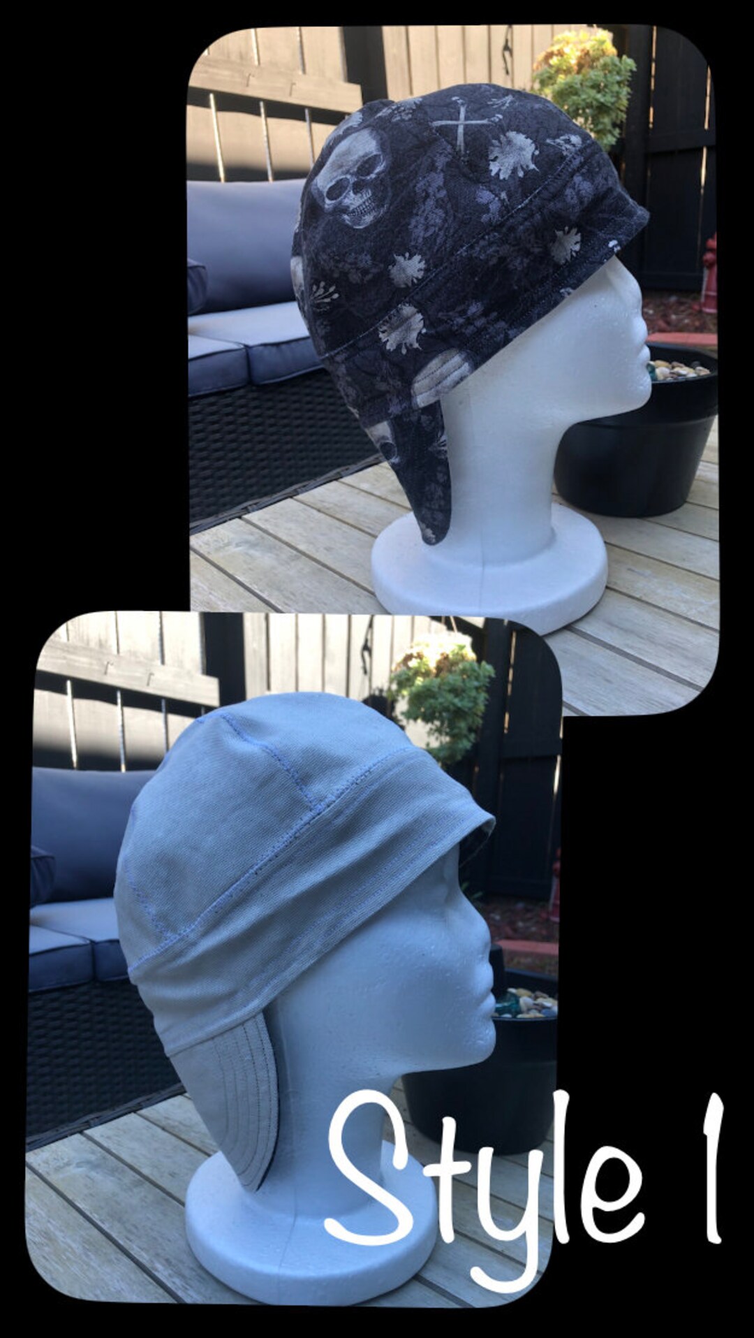 Reversible Cotton Canvas Welding Caps, Biker Caps, Pipe Fitter Caps 6 ...