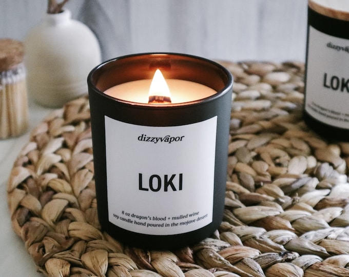 Loki Dragons Blood & Mulled Wine Hand Poured Soy Candle - Etsy