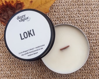 Loki Dragons Blood & Mulled Wine Hand Poured Soy Candle - Etsy