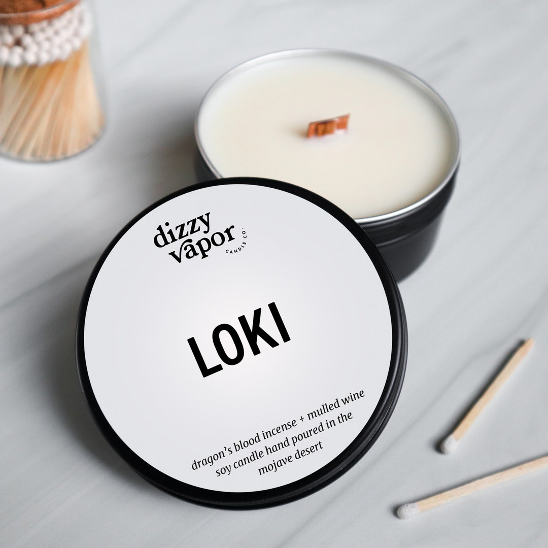 Loki Travel Tin | Dragon’s Blood & Mulled Wine Hand Poured Soy Candle ...
