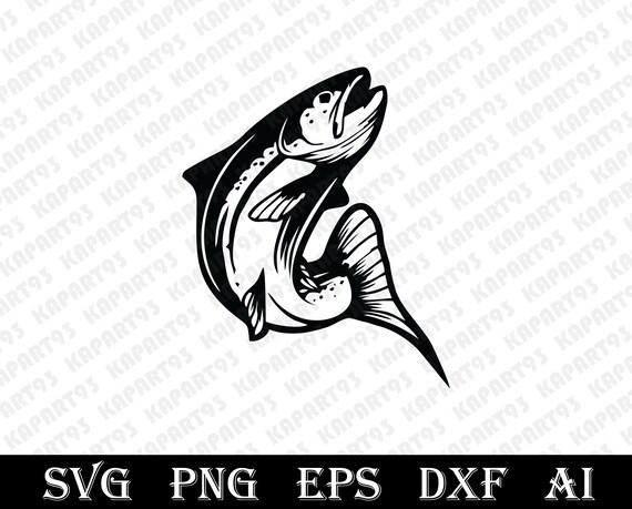 Prints Trout Fishing Cut File Trout Fishing Svg Trout Fish Cricut ...