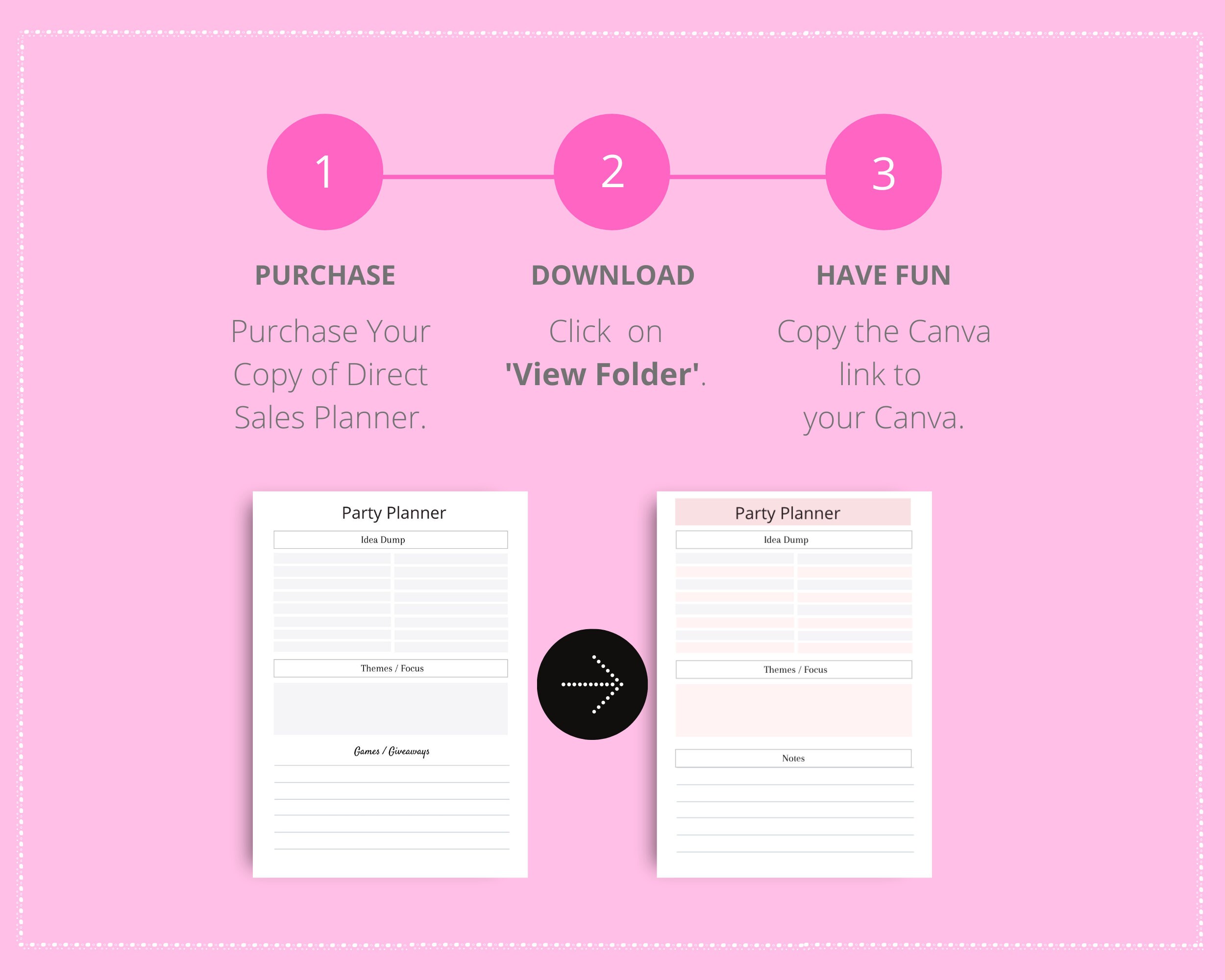 Editable Direct Sales Planner In Canva Canva Template Pack Etsy