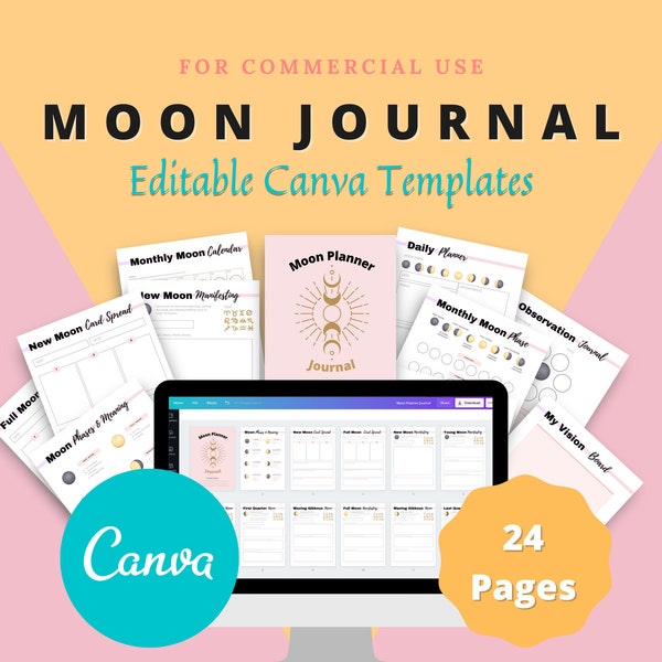Moon Journal - Etsy