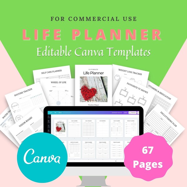 Editable Life Planner - Etsy