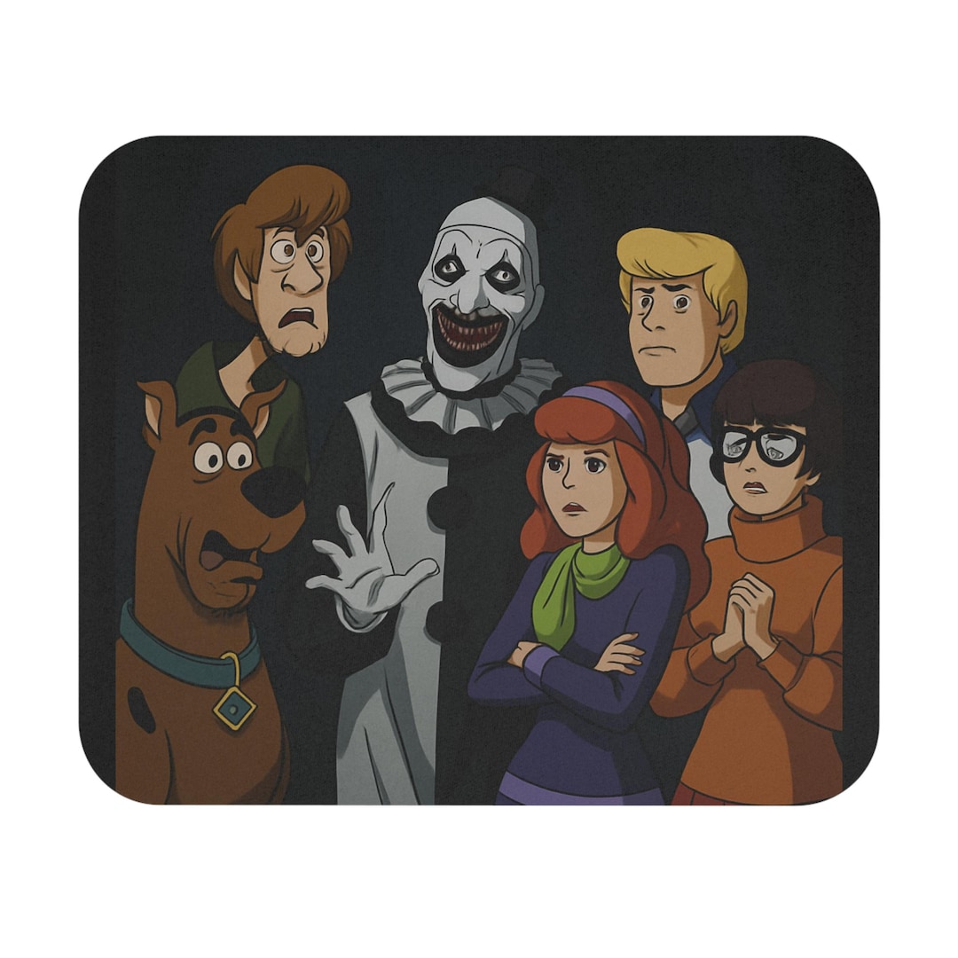 Scooby-doo Meets Art the Clown Mouse Pad, Retro Cartoon Design, Gamer ...