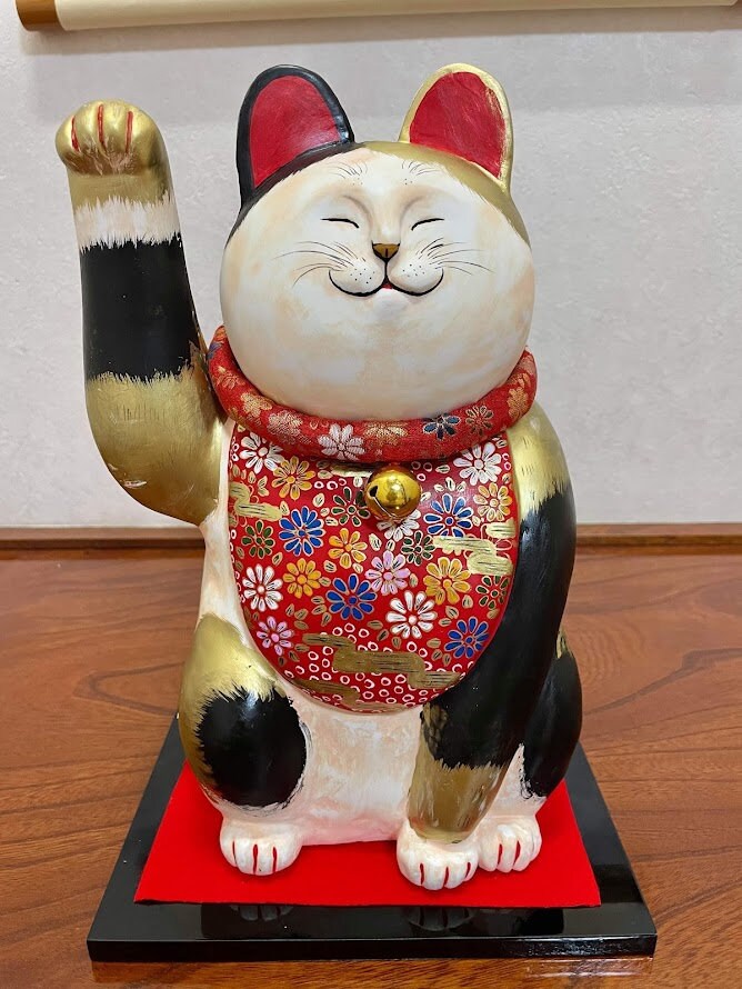 Japanese Maneki Neko,japanese Beckoning Cat,handmade Cat - Etsy