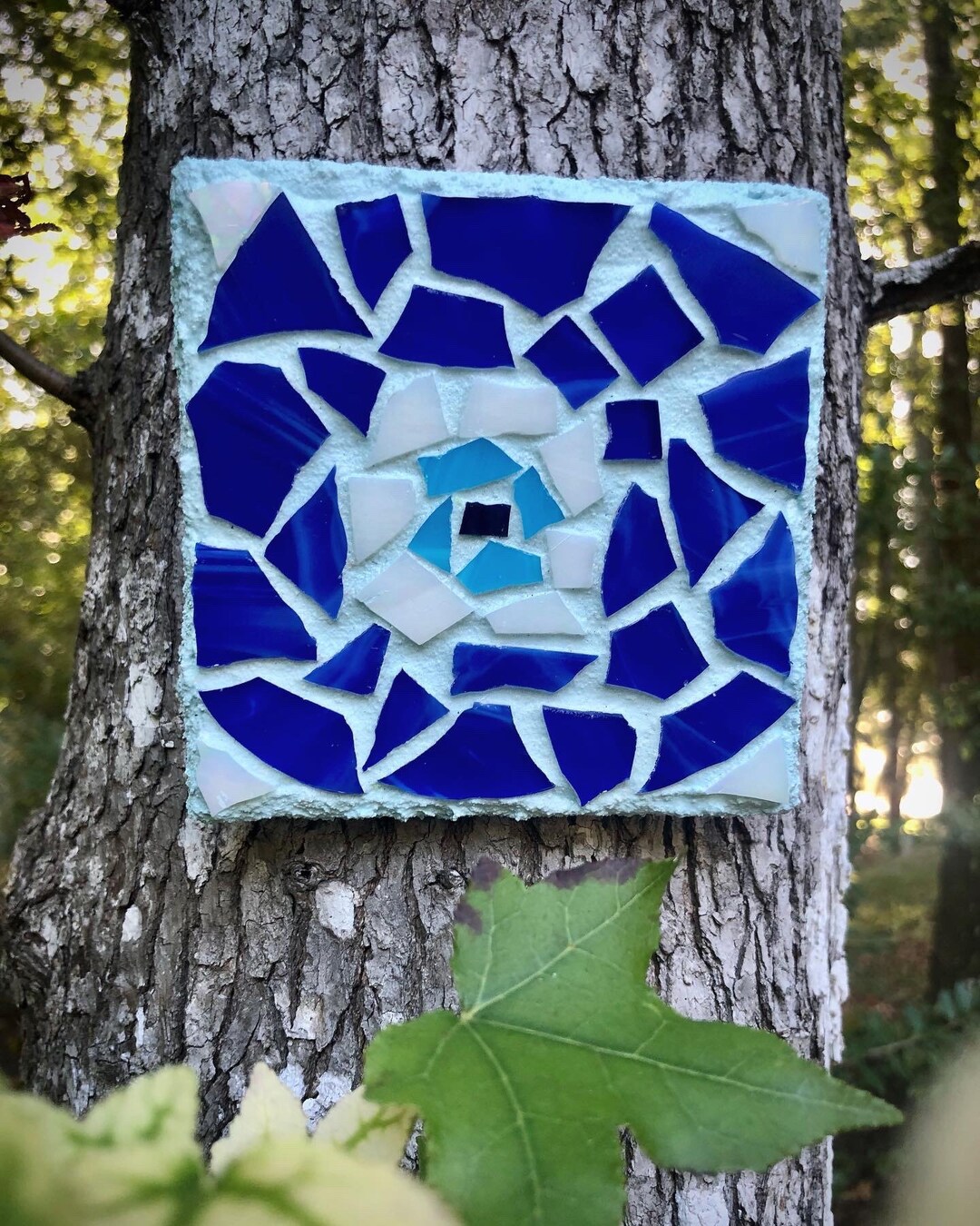 Evil Eye Staines Glass Mosaic Tile Wall Art - Etsy