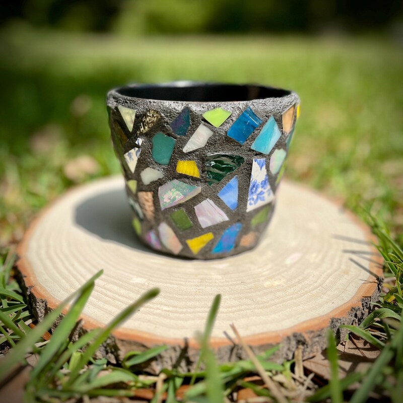 Mosaic Flower Pot - Etsy