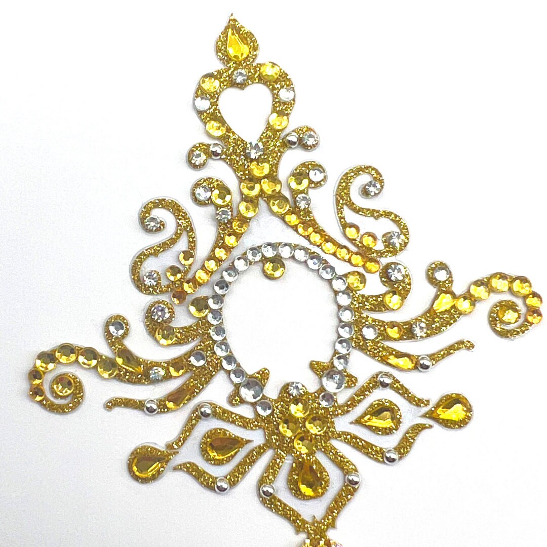 Jasmine GOLD Rhinestone & Crystal Intricate Nipple Pasties - Etsy