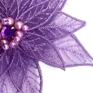 LOVELACE Purple Lace Flower With Crystals and Pearls Nipple - Etsy