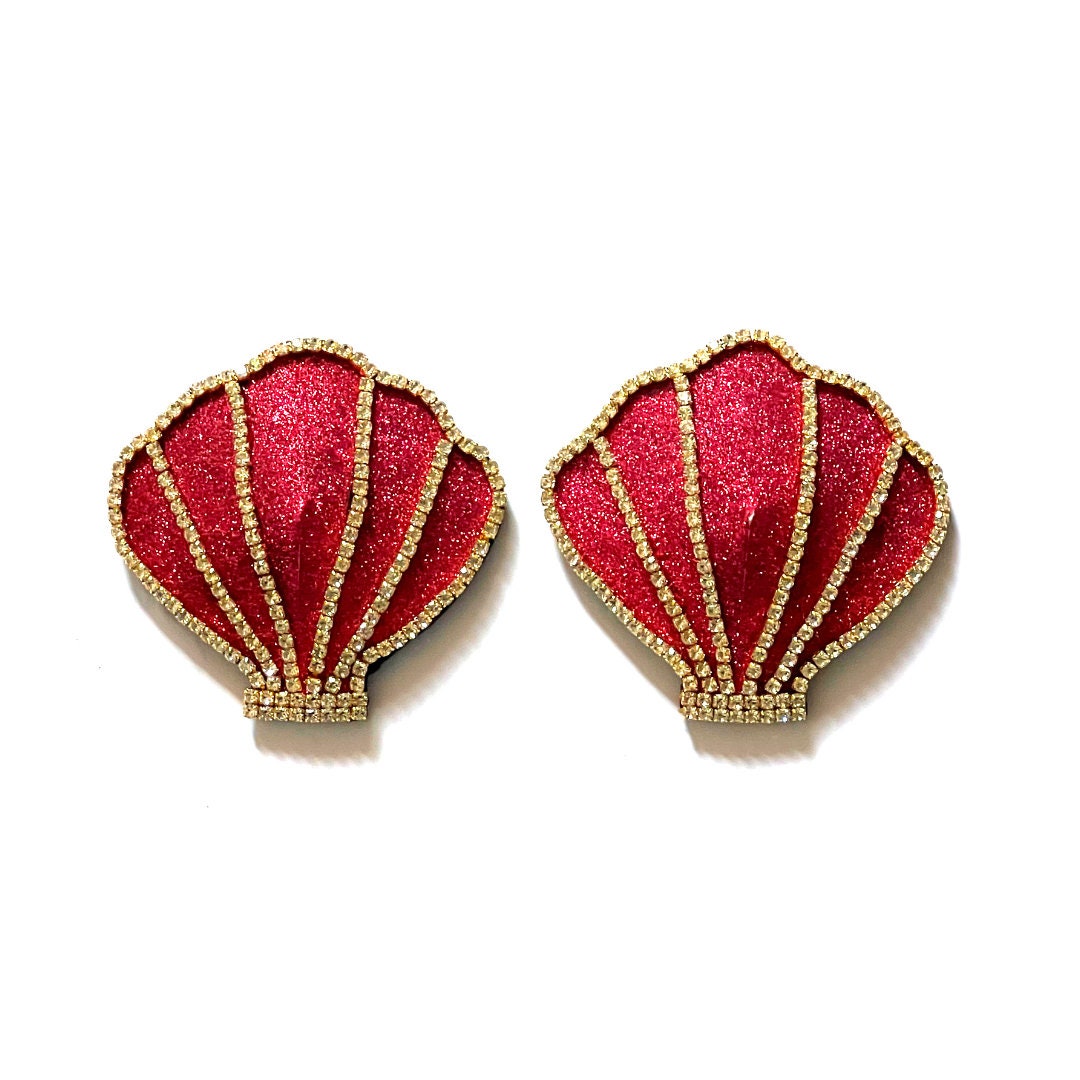 CALYPSO PINK Glitter and Rhinestone Nipple Pasty, Covers (2pcs) for ...