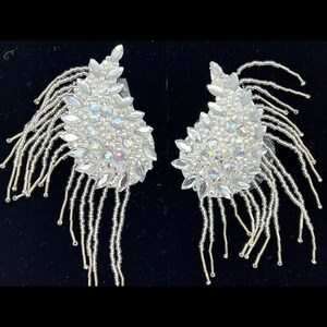 WARRIOR PRINCESS Teardrop Crystal Pasty, Beaded Tassel Nipple Cover ...