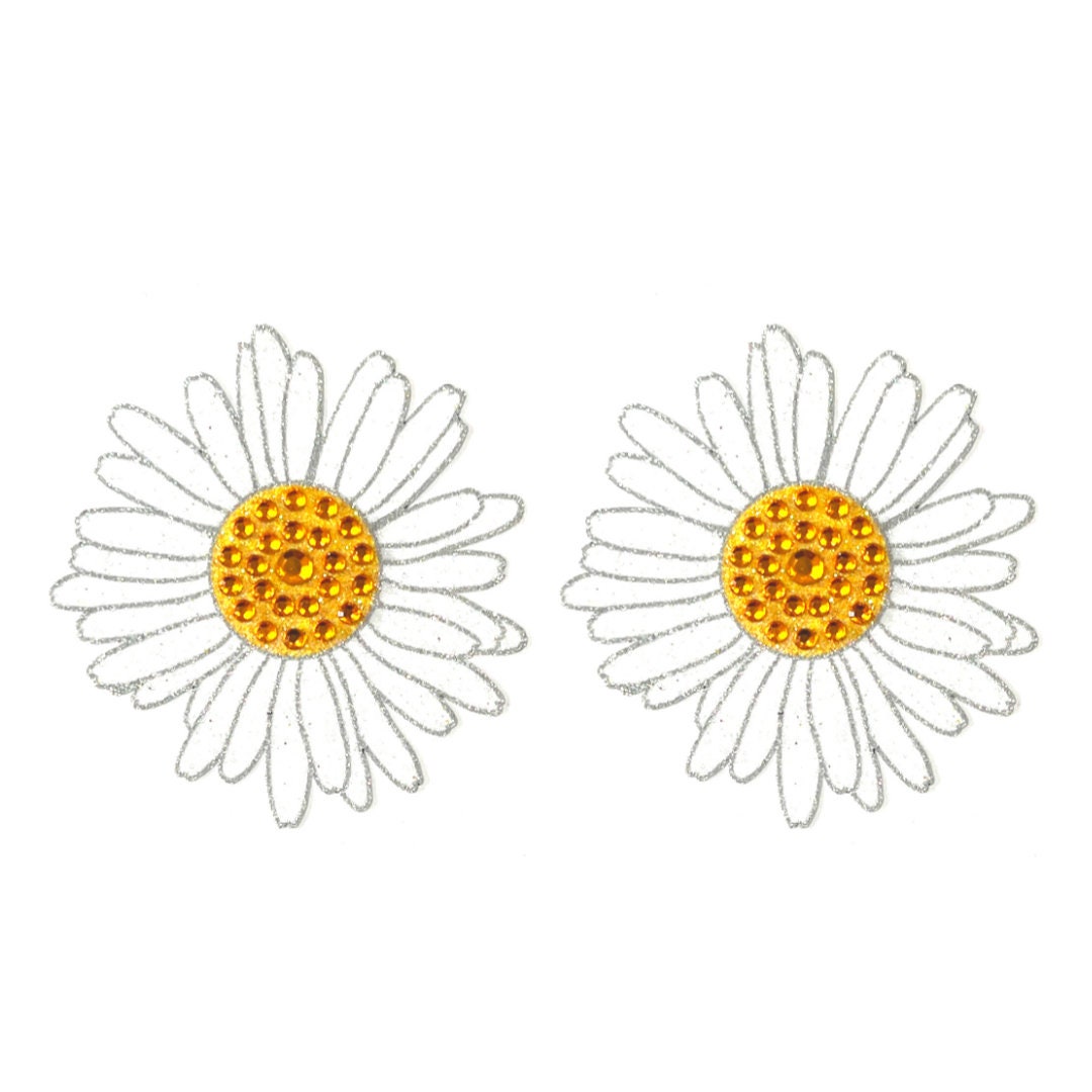 DAISY DUKE White and Yellow Daisy Nipple Pasty, Covers 2pcs for ...