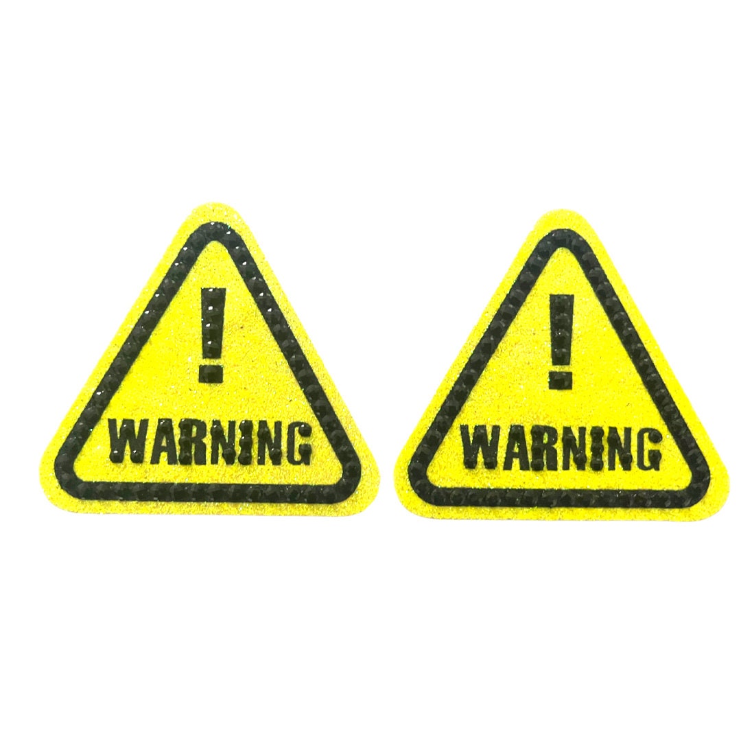 WARNING SIGNS Construction Theme Nipple Pasties, Covers 2pcs for ...