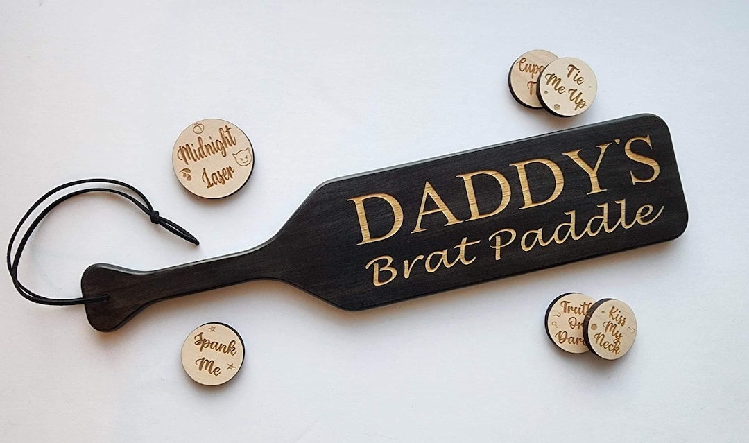 Daddy's Brat Paddle, Custom BDSM Spanking Paddle, Personalized Kinky Paddle, Impact Play Paddle ...