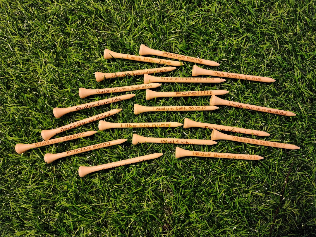 Funny Golf Tees - Six Tees per Set, Funny, Gag Gift, Mens Golf, Womens ...