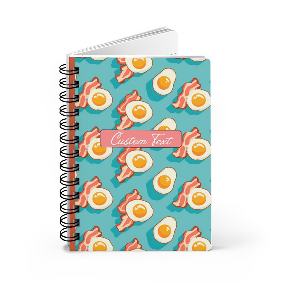 Bacon and Eggs Pattern Journal, Personalized Notebook - Etsy