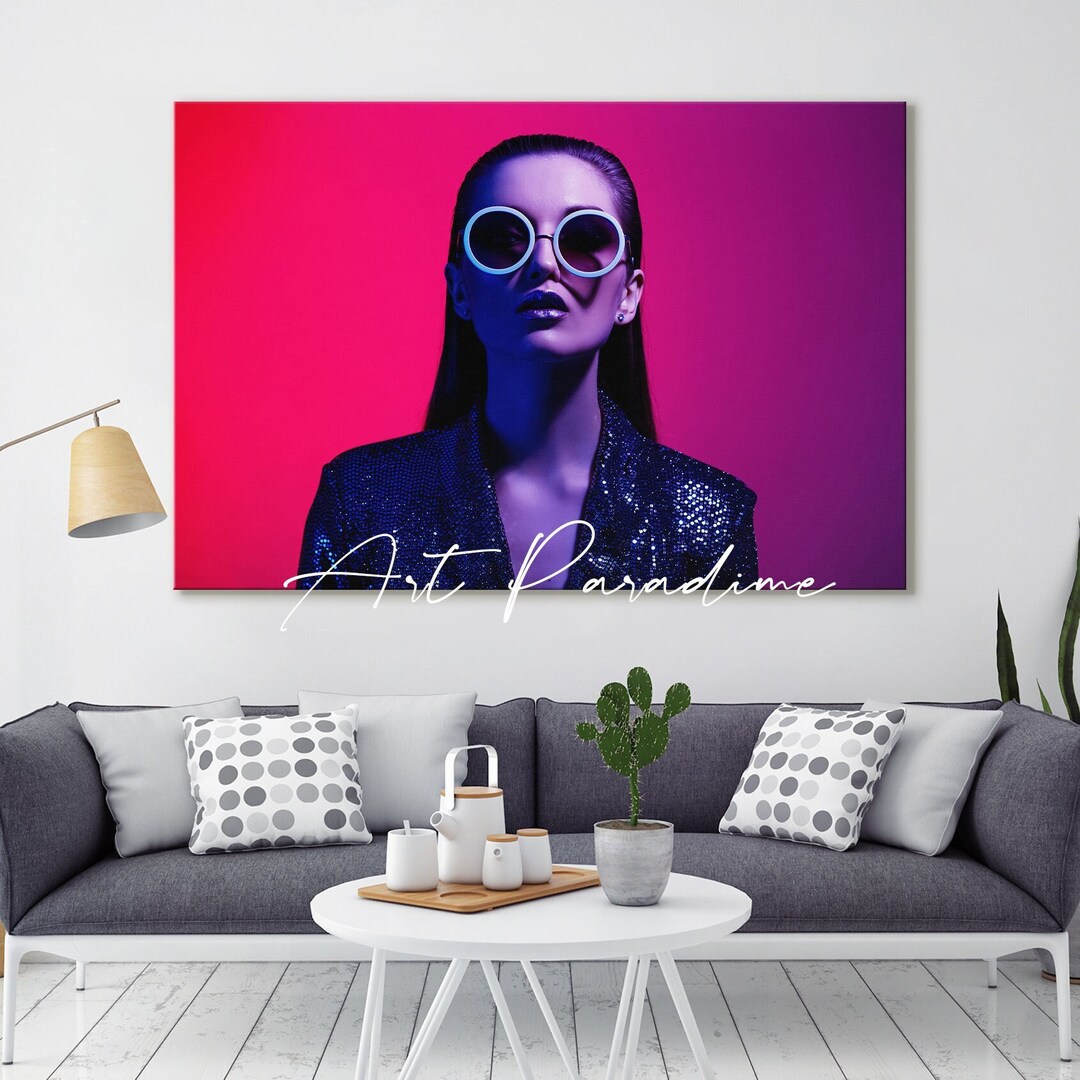 GLAMOUR CANVAS ART Fashion Lady Wall Art Abstract Art Print - Etsy