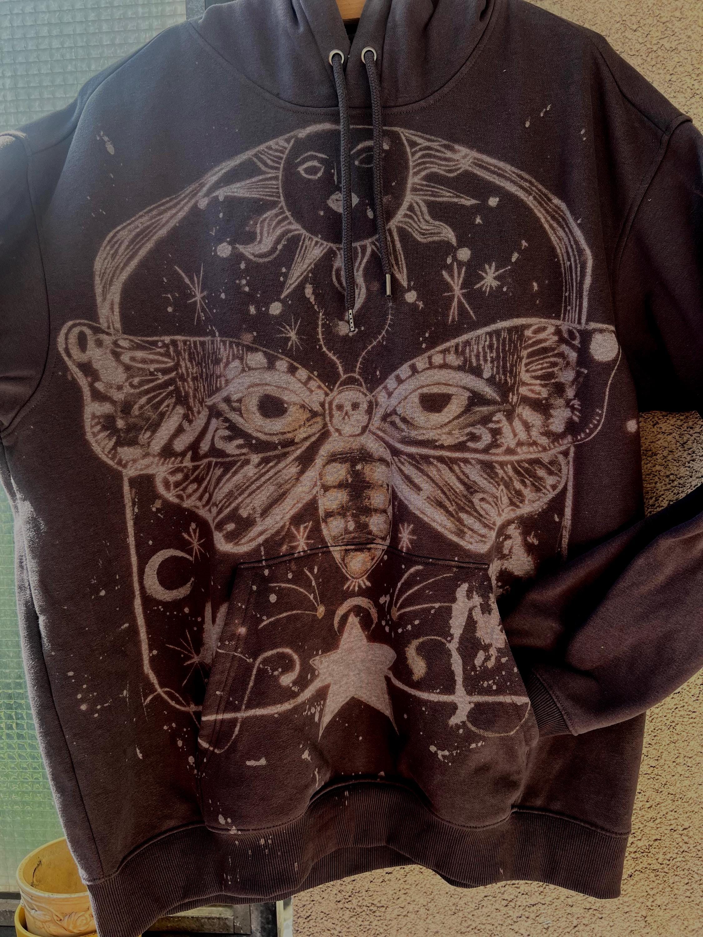 Skeleton Bleach Hoodie Bleached Art Selfmade Bones Skeletons Spine Goth ...