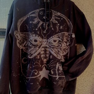 Skeleton Bleach Hoodie Bleached Art Selfmade Bones Skeletons Spine Goth ...
