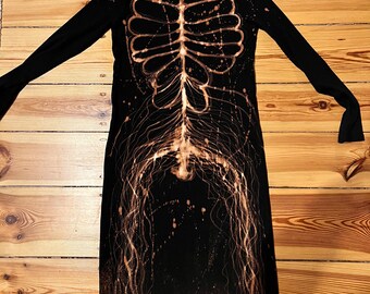 Skeleton Bleach Hoodie Bleached Art Selfmade Bones Skeletons Spine Goth ...