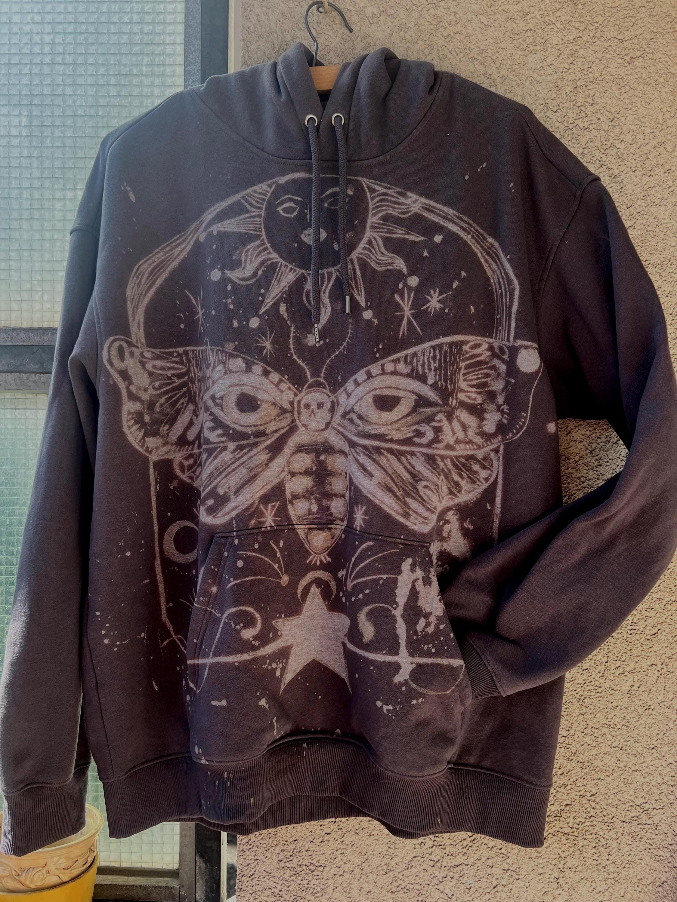 Skeleton Bleach Hoodie Bleached Art Selfmade Bones Skeletons Spine Goth ...