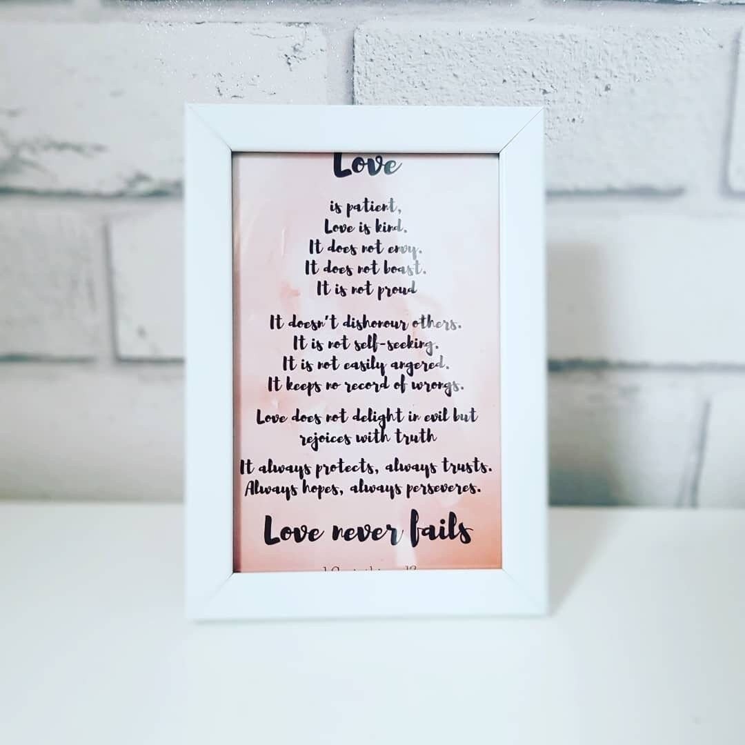 Framed bible verse prints | Etsy