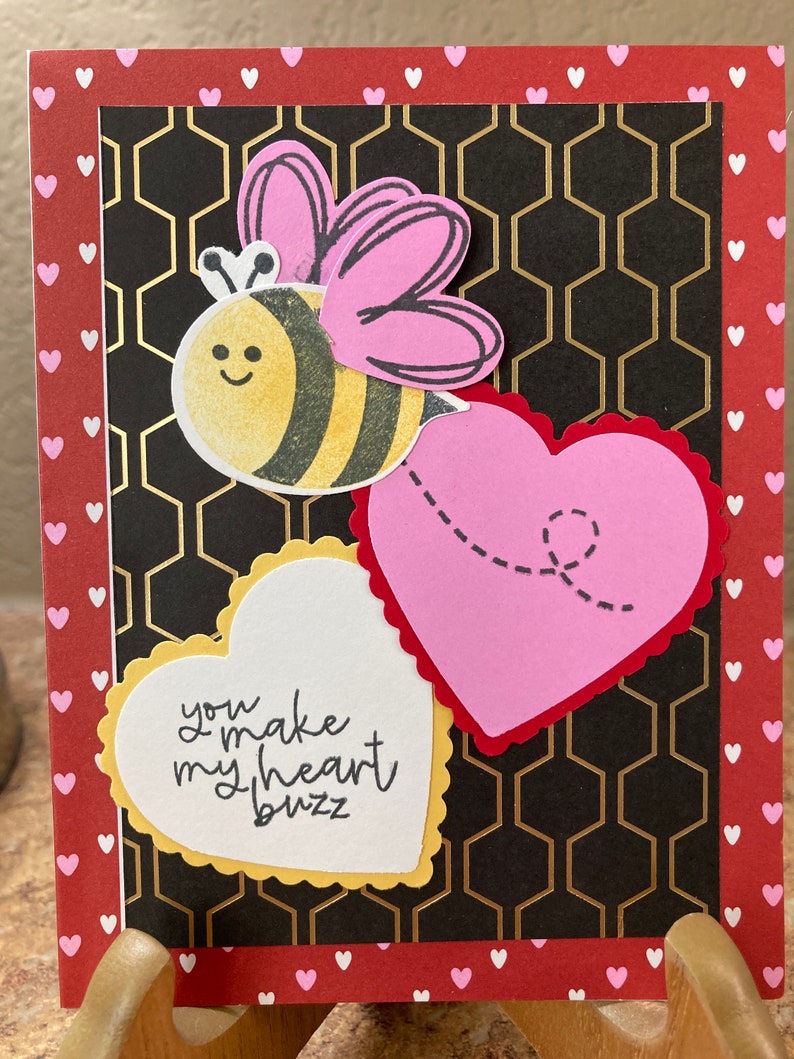 Bee Valentine Card - Etsy
