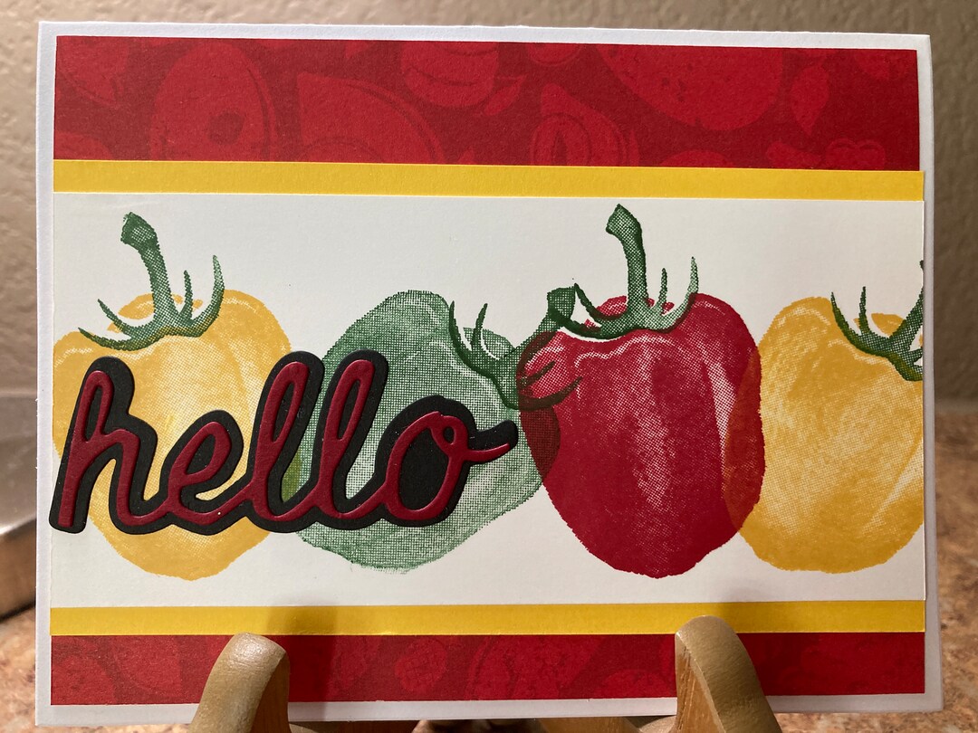 Handmade Card, Garden Card, Pepper Card, Pepper Harvest Card ...