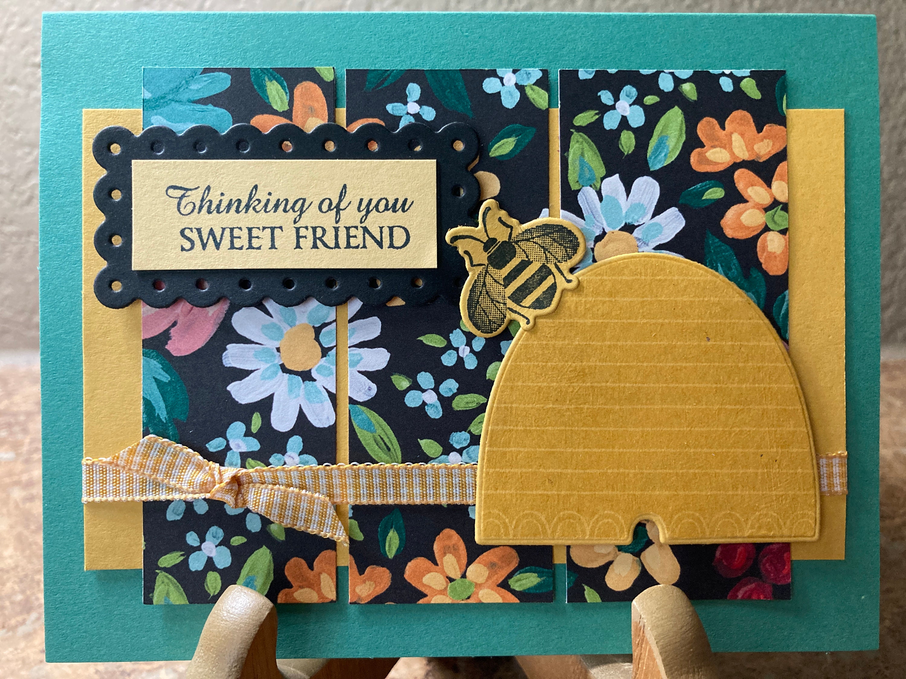 Friendship Card, Bee Card, Sweet Friend Card, Bee and Beehive Card ...