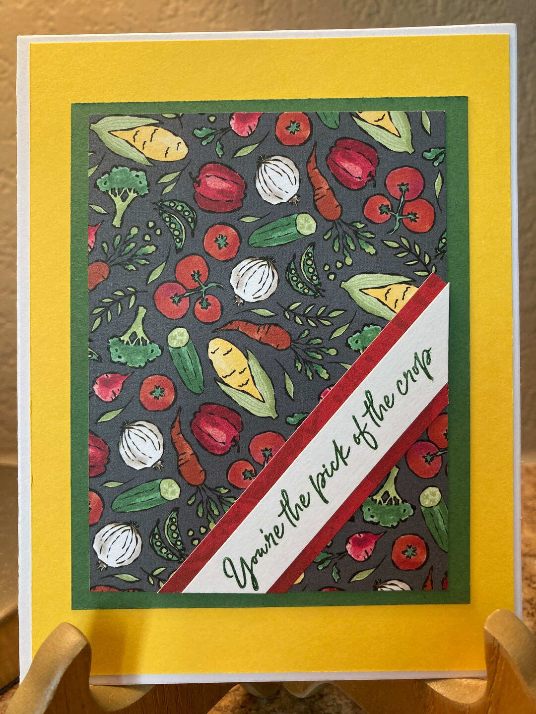 Handmade Vegetable Garden Greeting Card, Friendship Encouragement - Etsy