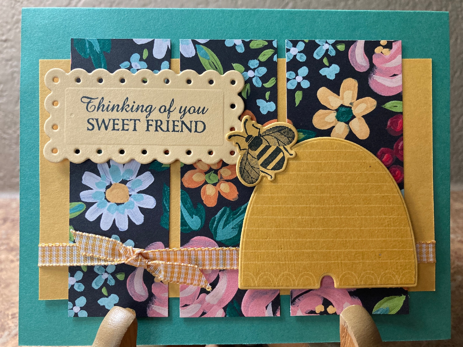 Friendship Card, Bee Card, Sweet Friend Card, Bee and Beehive Card ...