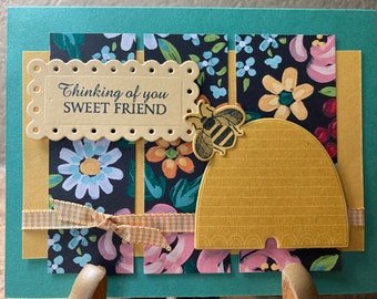 Honey Bee, Thinking of You Sweet Friend, Handmade Card - Etsy