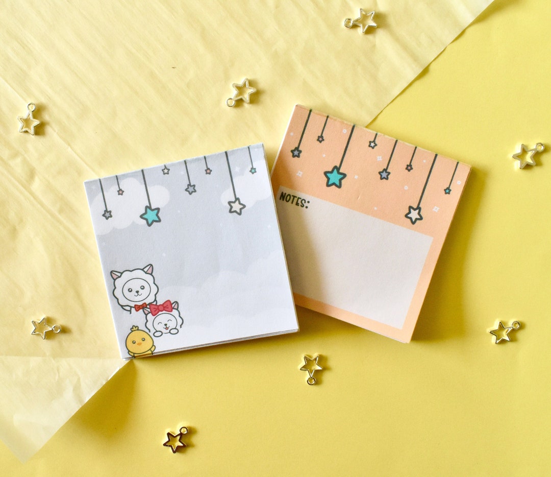 Non Sticky Memo, Journal Decor Paper, Star Memo Pad Print, Starry Pad ...