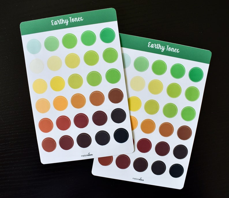 Color Swatches Sticker | Dot Sticker Deco | Paint Palette | Seasonal ...