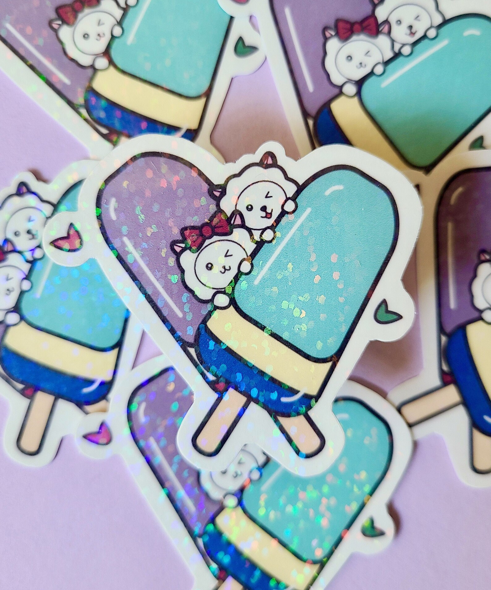 Holographic Popsicle Decal | Hello Summer Sticker | Summer Decal ...