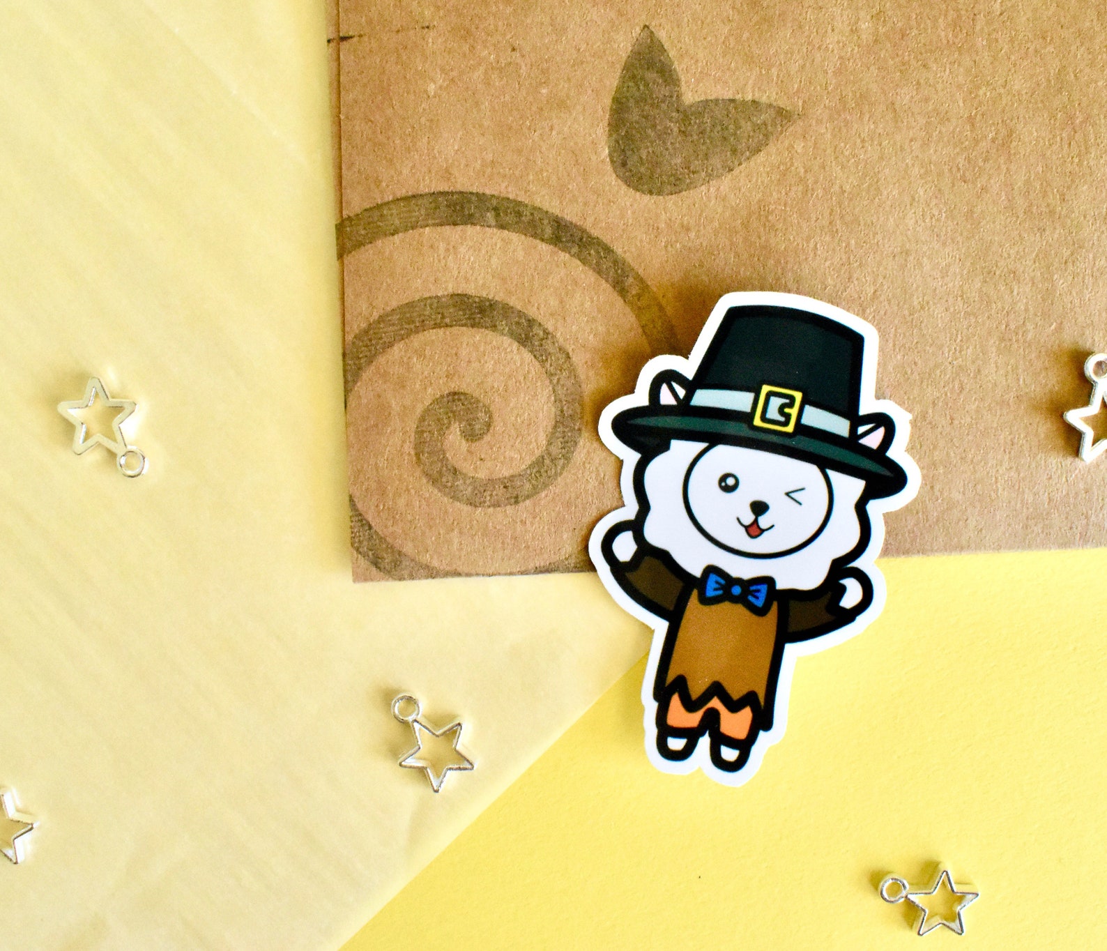 Thanksgiving Animal Stickers | Ray & Coco, Laptop Decals - Etsy