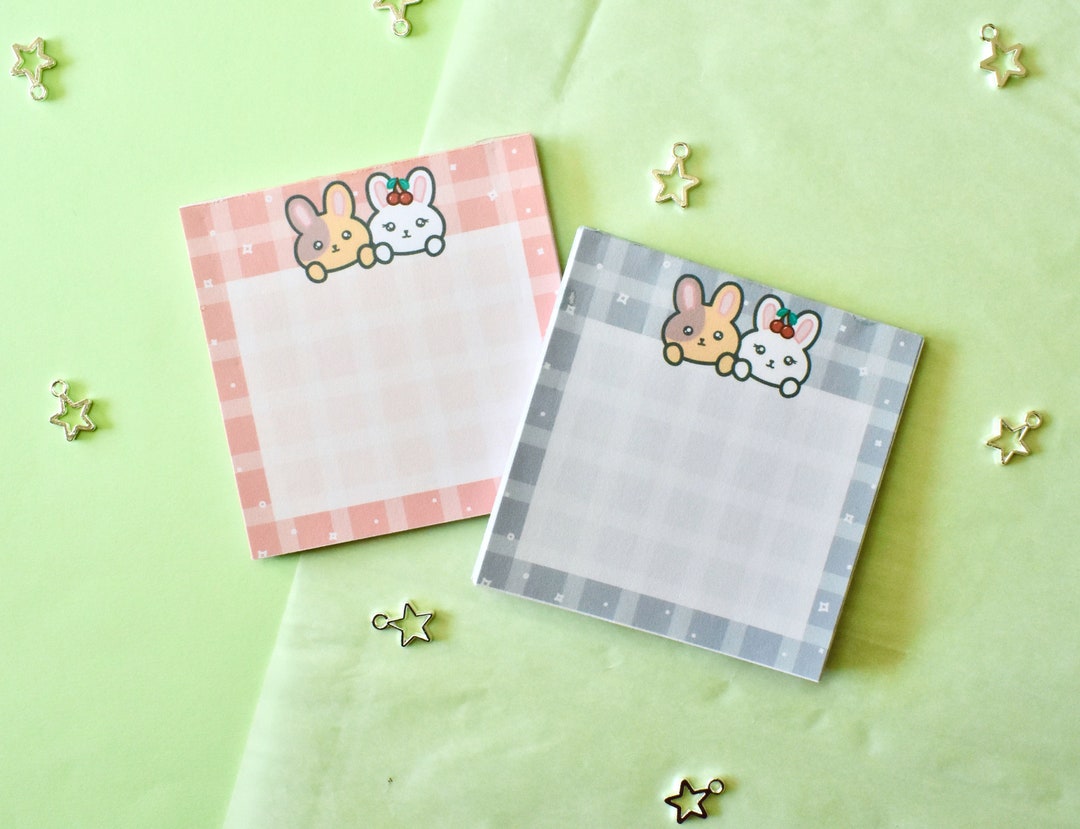 Bunny Memo Pad | Cute Rabbit Memo Pad | Memo Pad Personalized | Kawaii ...