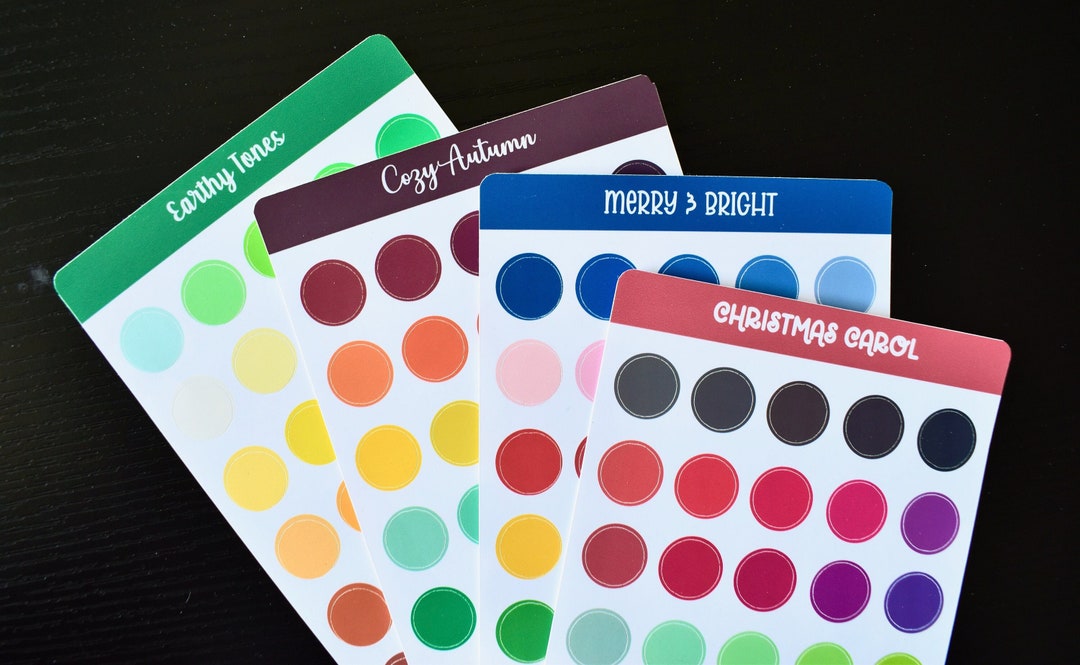 Color Swatches Sticker | Dot Sticker Deco | Paint Palette | Seasonal ...