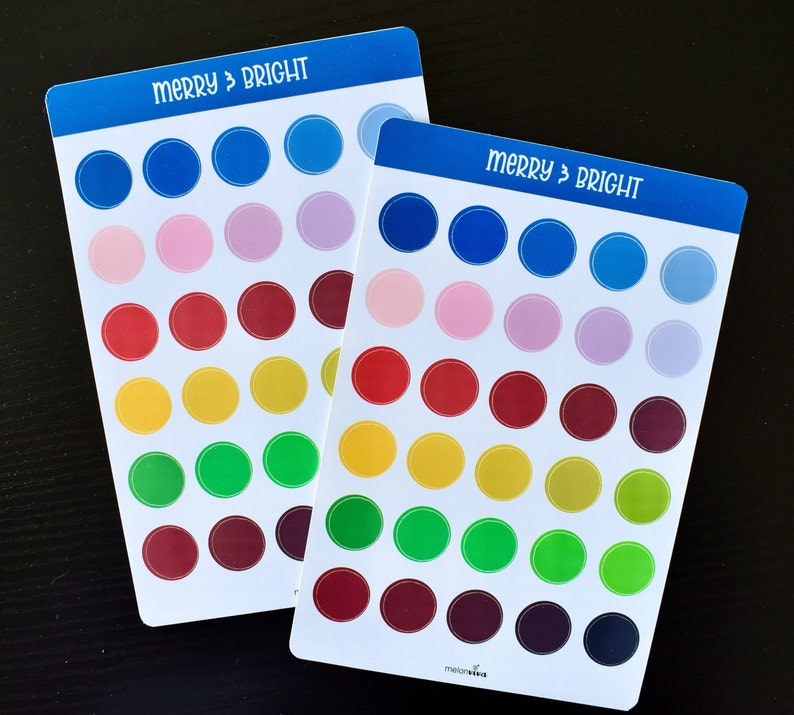 Color Swatches Sticker | Dot Sticker Deco | Paint Palette | Seasonal ...