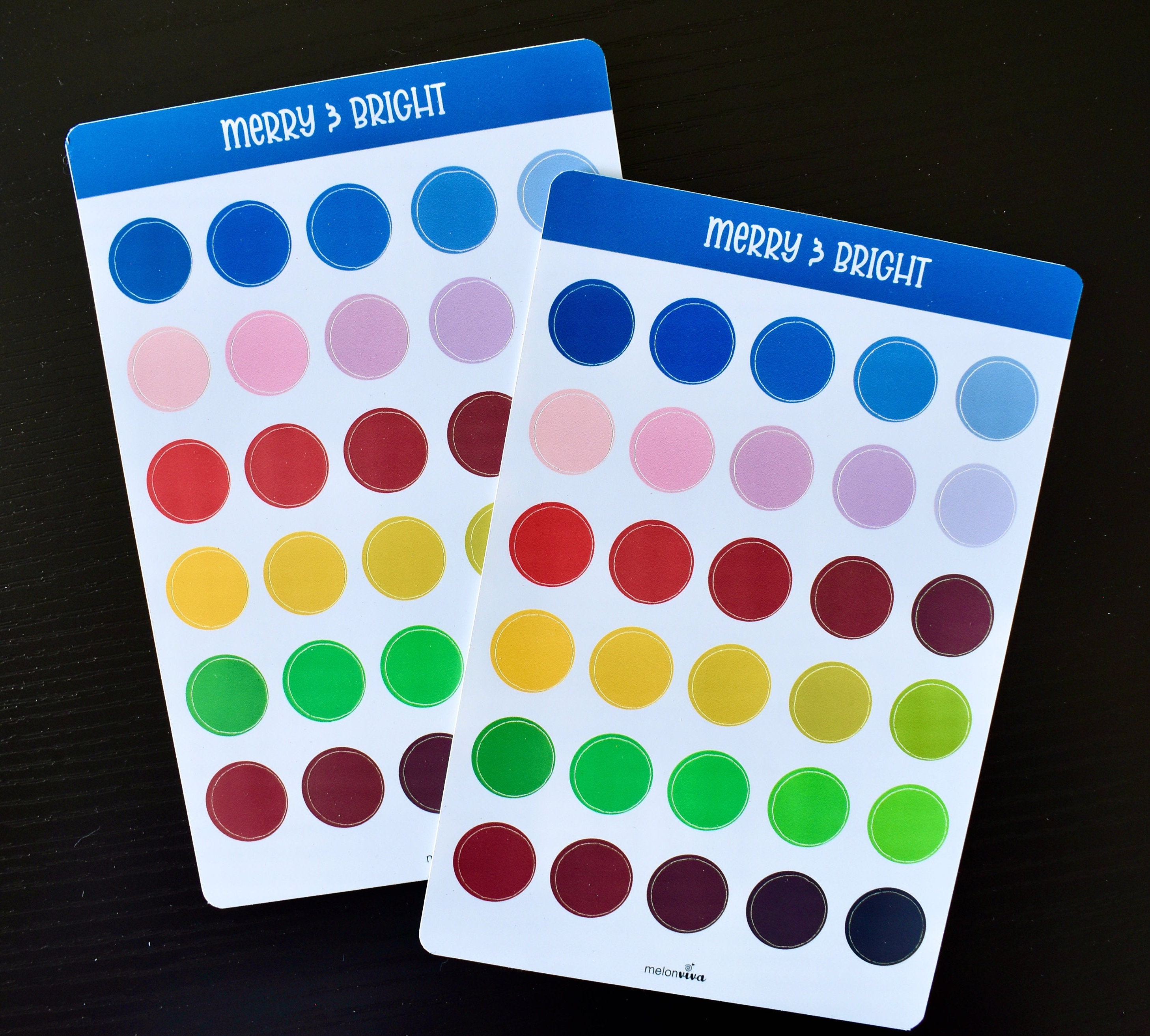 Color Swatches Sticker | Dot Sticker Deco | Paint Palette | Seasonal ...