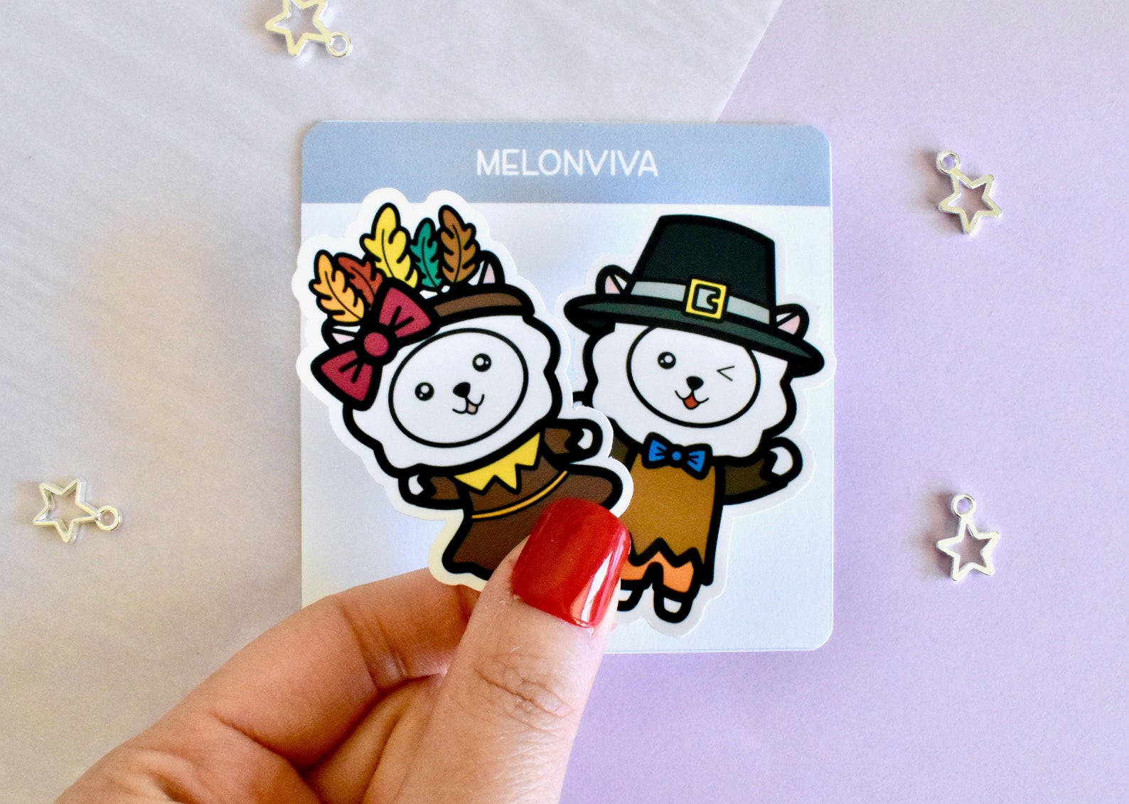 Thanksgiving Animal Stickers | Ray & Coco, Laptop Decals - Etsy